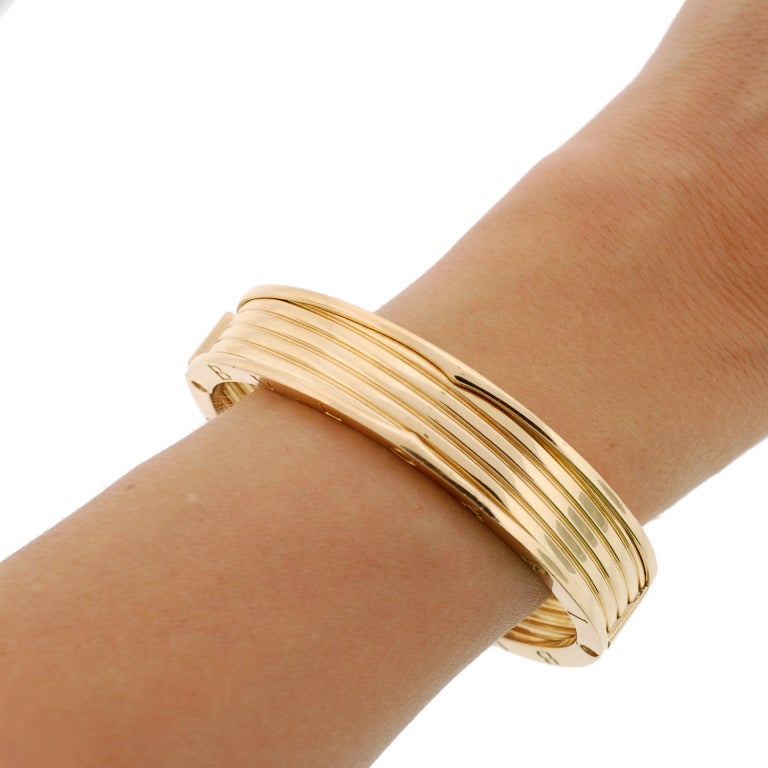 BVLGARI Heavy Gold Bangle Bracelet at 1stDibs | bvlgari bangle bracelet ...