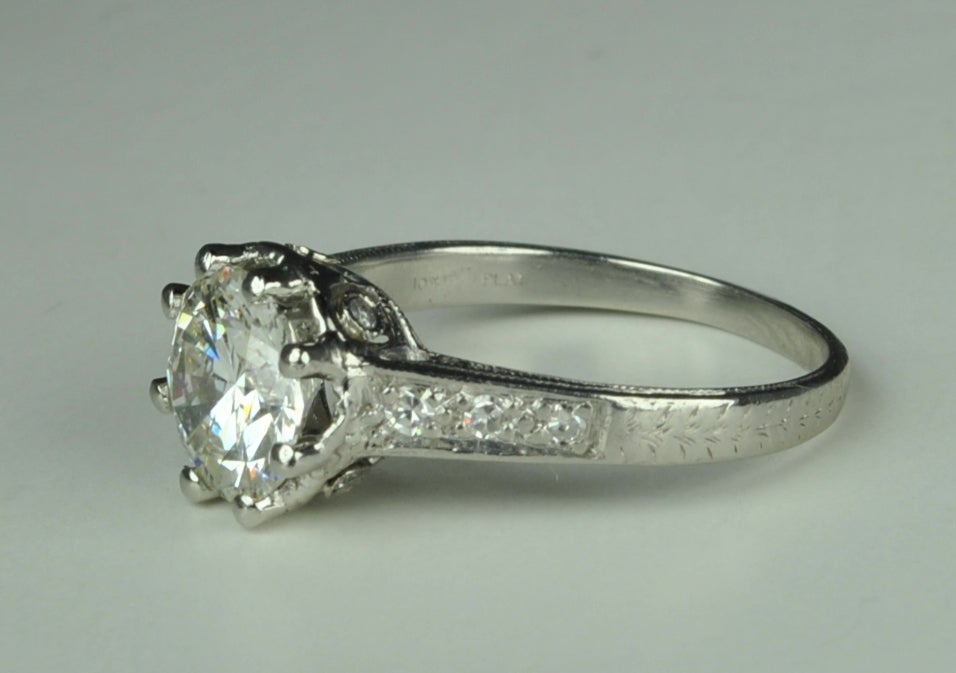 Fabulous Crown Setting Engagement Ring For Sale at 1stDibs
