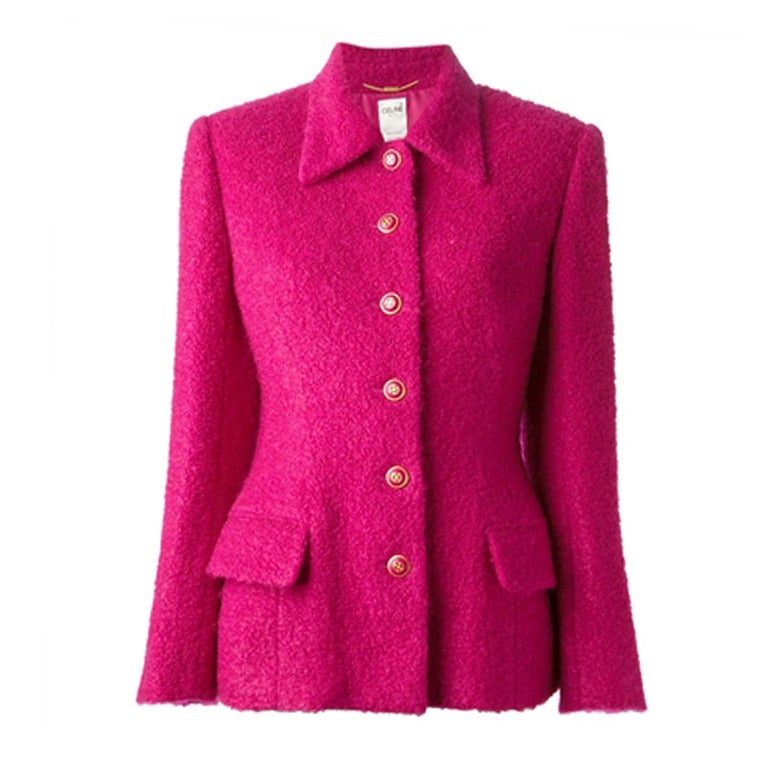 Celine Vintage Bouclé Jacket at 1stDibs | celine boucle jacket