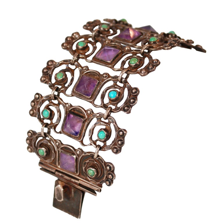 Matl Matilde Poulat Amethyst Bracelet C1950 At 1stdibs
