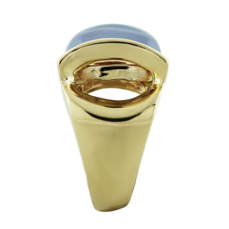 Yellow Gold Chalcedony Gemstone Ring at 1stDibs