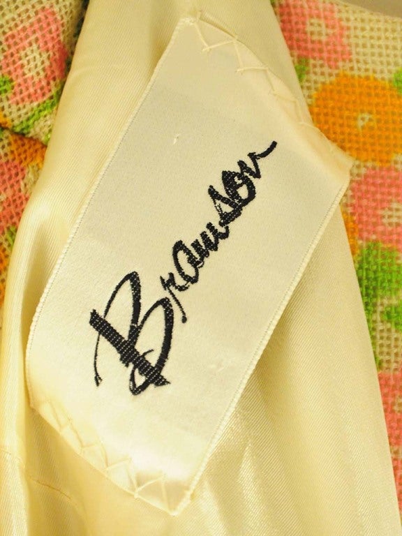 1960's Floral Bramson/ Gale Mitchell Dress and Coat Ensemble at 1stDibs ...