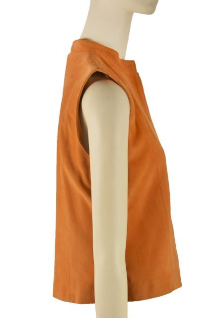 Cardon Cosas Nuestras Custom Made Orange Suede Vest Size 9 For Sale at ...