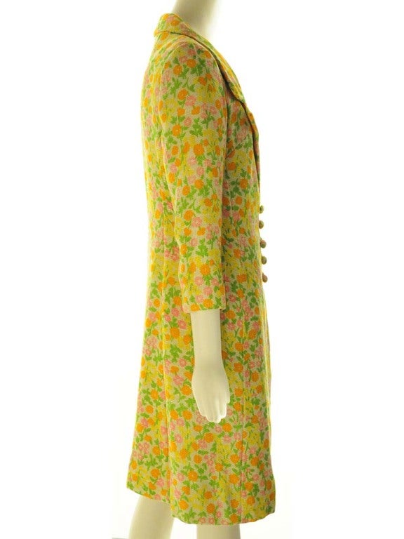 1960's Floral Bramson/ Gale Mitchell Dress and Coat Ensemble at 1stDibs ...