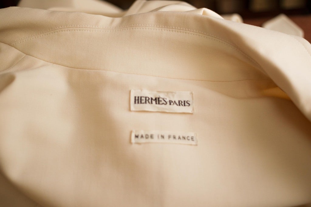 Hermes Cream-Colored Virgin Wool Dress at 1stDibs