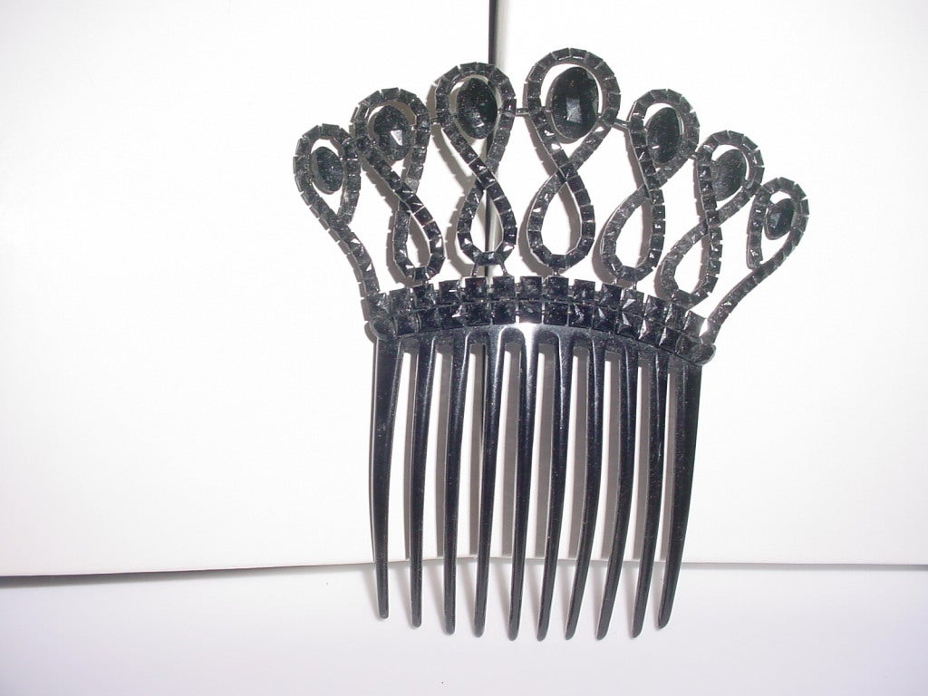 Black Victorian Comb at 1stDibs