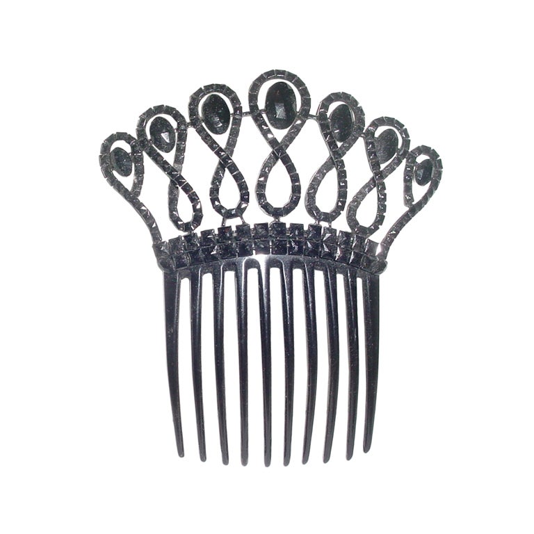 Black Victorian Comb at 1stDibs