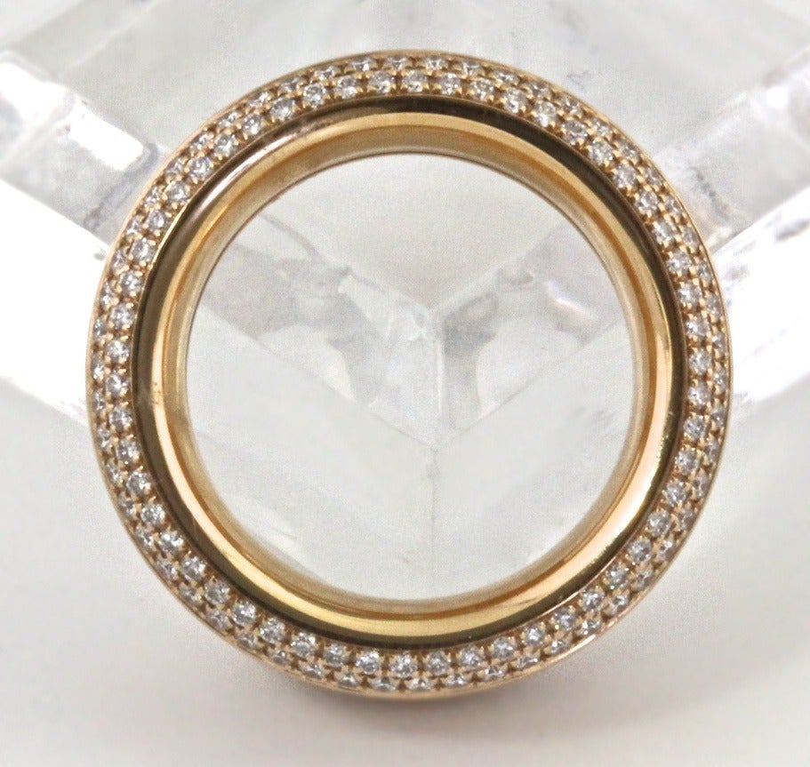 CHOPARD "Happy" Diamond Rose Gold Ring at 1stDibs