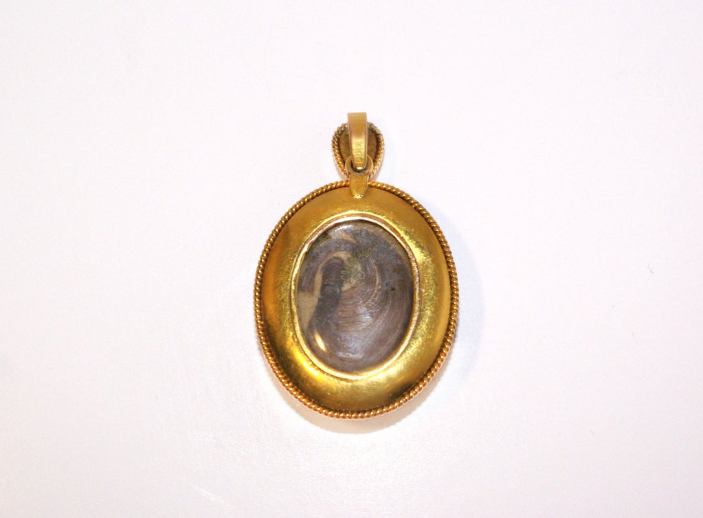 Victorian Red Robin 'Essex Crystal' and Gold Pendant at 1stDibs