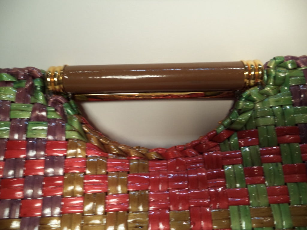 Vintage RODO Firenze Wicker Clutch Handbag NM at 1stDibs