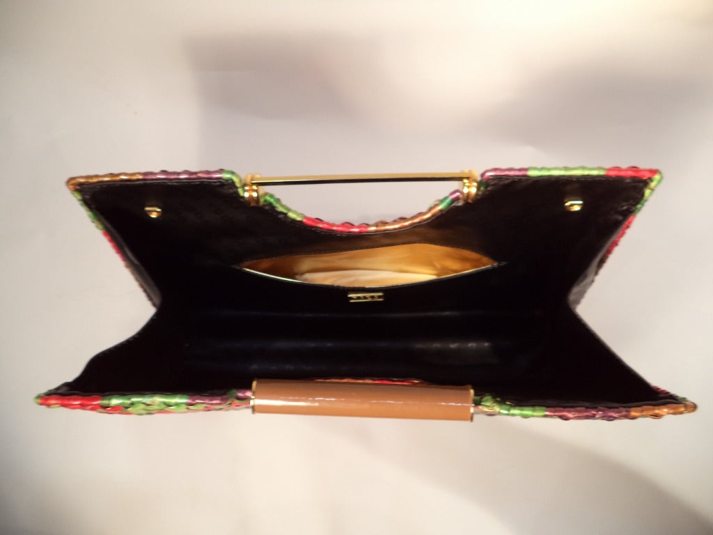 Vintage RODO Firenze Wicker Clutch Handbag NM at 1stDibs