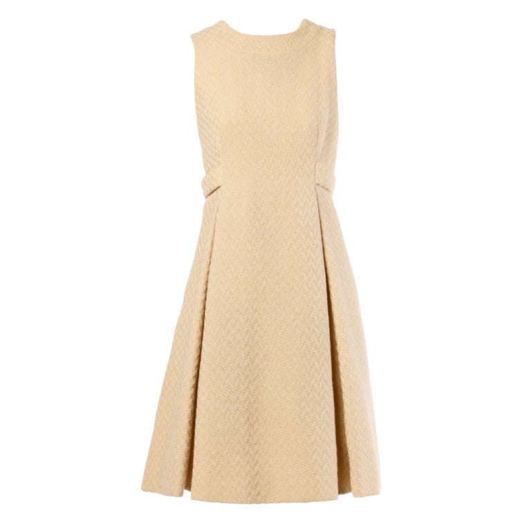 Cardinali Vintage 1960s Couture Mod Wool Shift Dress with Silk Lining ...