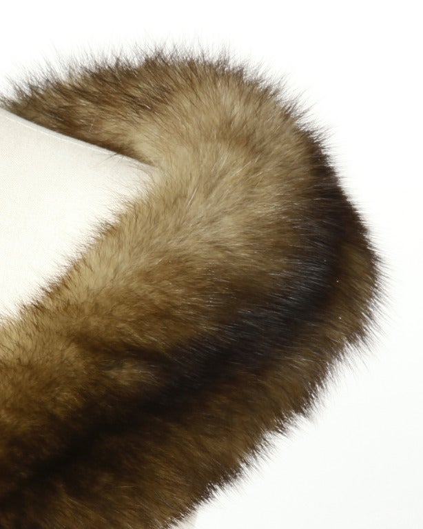 Luxurious Sable Fur Wrap- Long Vintage 41" Stole / Fling at 1stDibs