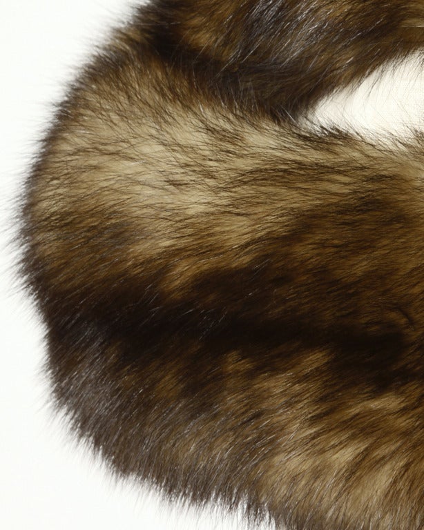 Luxurious Sable Fur Wrap- Long Vintage 41" Stole / Fling at 1stDibs