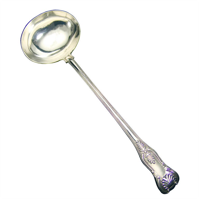 English Antique Silver Soup Ladle at 1stDibs