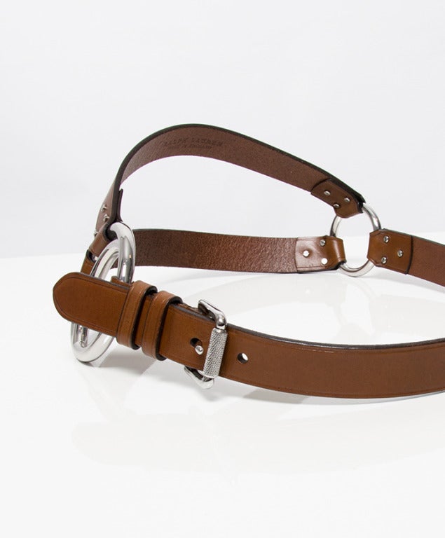 Ralph Lauren Leather Tri-Strap Belt at 1stDibs