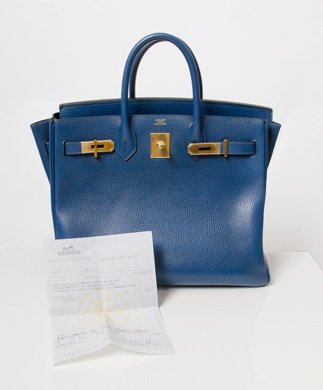 Hermes Blue Roi Birkin 32 at 1stDibs