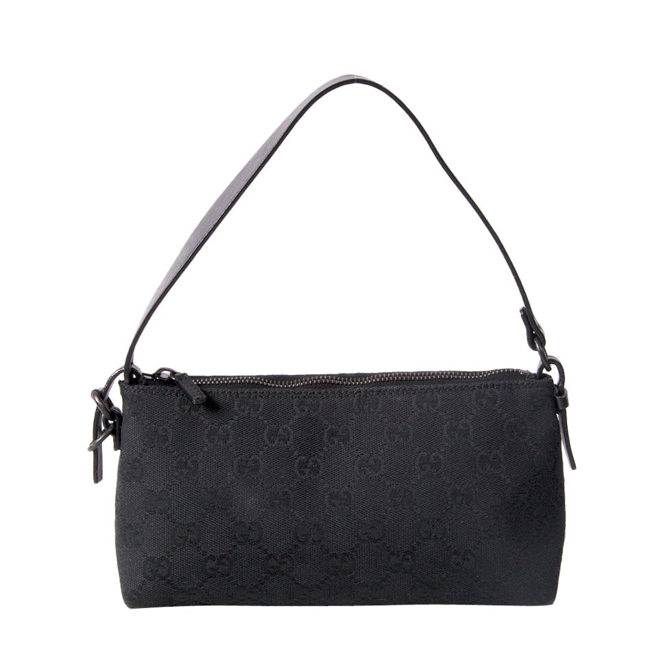 Gucci Black Monogram Handbag Small at 1stDibs