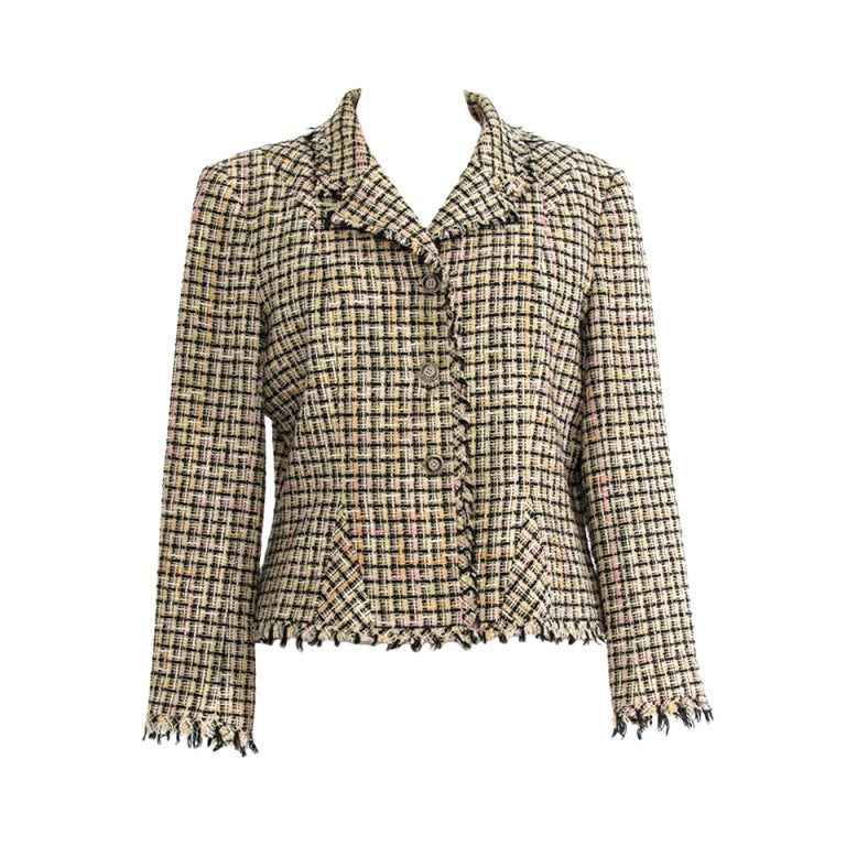 Chanel Bouclé Short Vest Jacket at 1stDibs