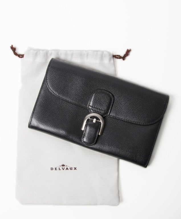 Delvaux Black Leather Wallet at 1stDibs