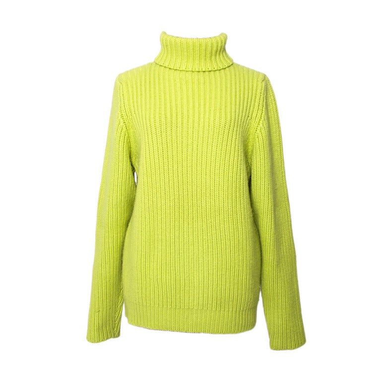 Hermes Neon Green Sweater at 1stDibs