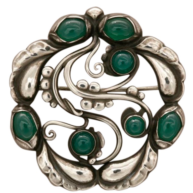 GEORG JENSEN Rare Brooch No. 159 at 1stDibs