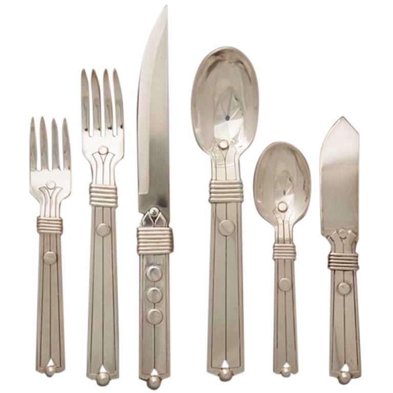 William Spratling Very Rare Sterling Silver Flatware Set at 1stDibs ...
