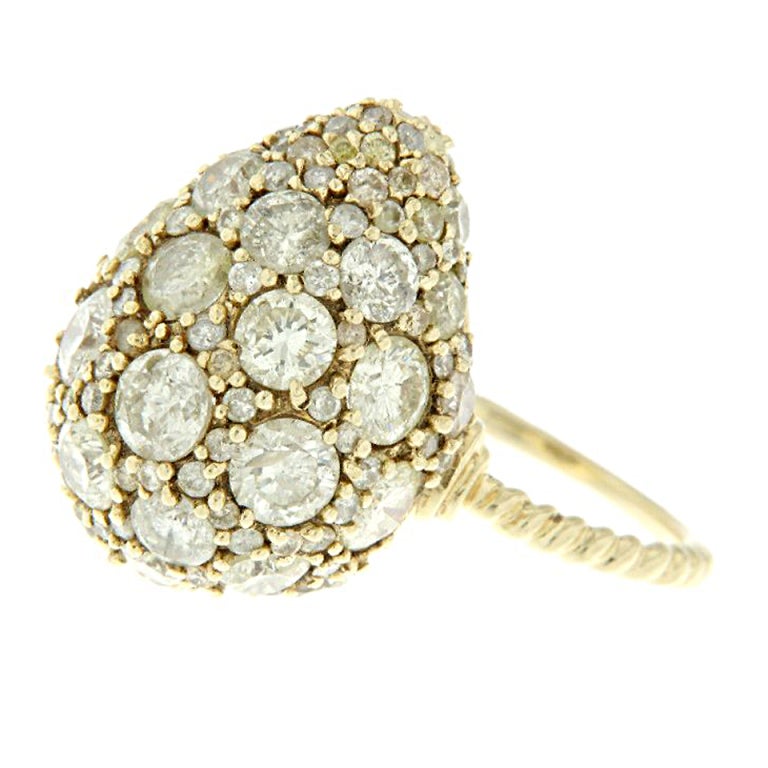 Diamond Encrusted Egg Ring For Sale at 1stDibs