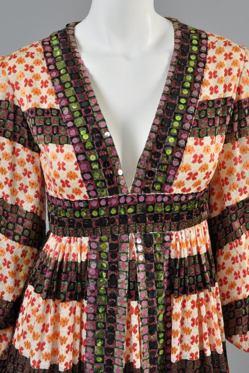 Donald Brooks 1968 Bohemian Dress at 1stDibs