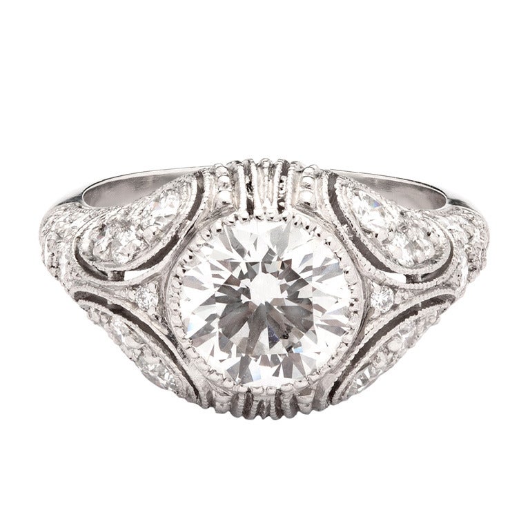 2.01 Carat Round Cut GIA Diamond Ring at 1stDibs | 2.01 carat round ...