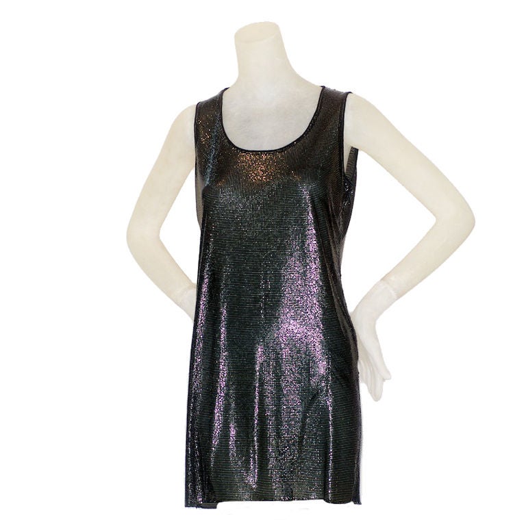 Gianni Versace Metal-Mesh Black Tunic at 1stDibs