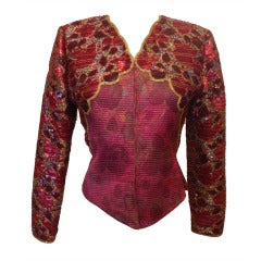 Mary Mcfadden Embellished Lesage Jacket at 1stDibs