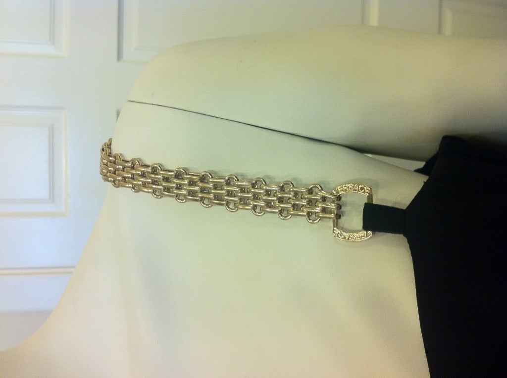 Versace Black Dress with Chain Strap at 1stDibs