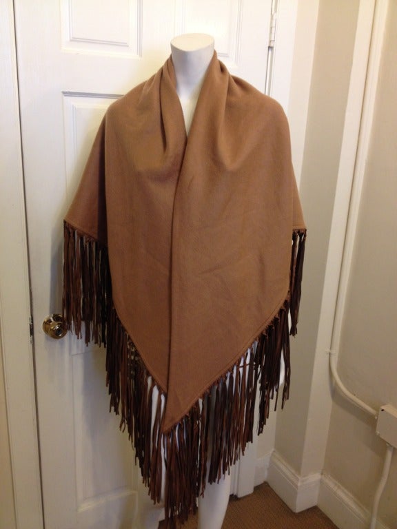 Hermes Brown Cashmere Shawl at 1stDibs | brown cashmere wrap