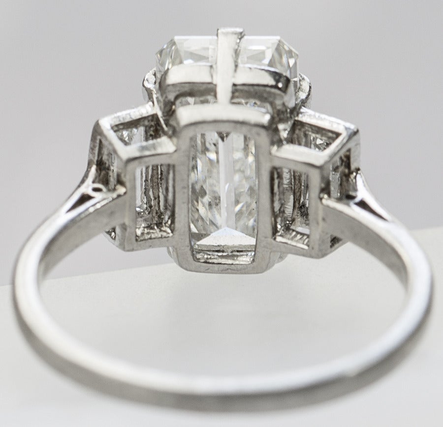 Art Deco Emerald Cut Ring For Sale at 1stDibs