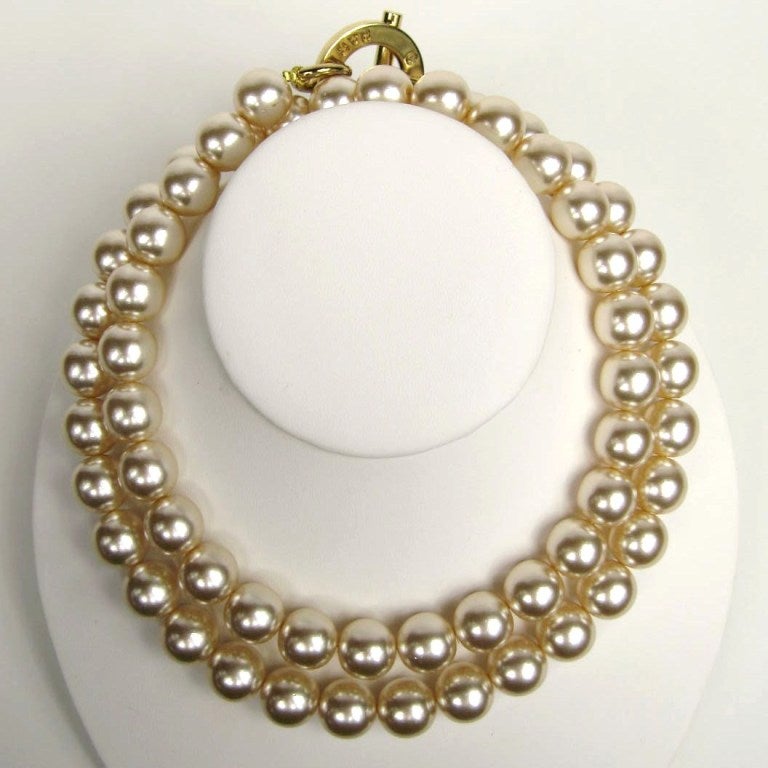 Vintage Celine Pearl Necklace at 1stDibs