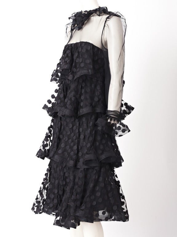 Scassi Tiered Cocktail Dress at 1stDibs