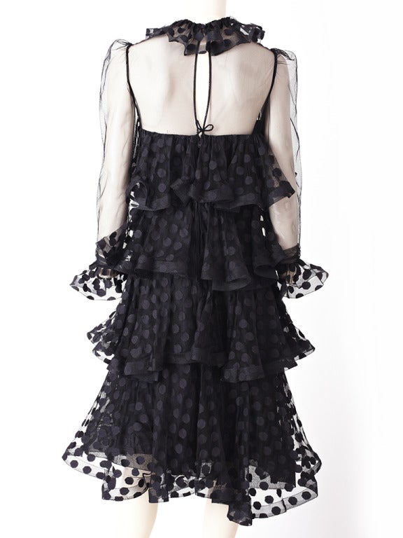 Scassi Tiered Cocktail Dress at 1stDibs