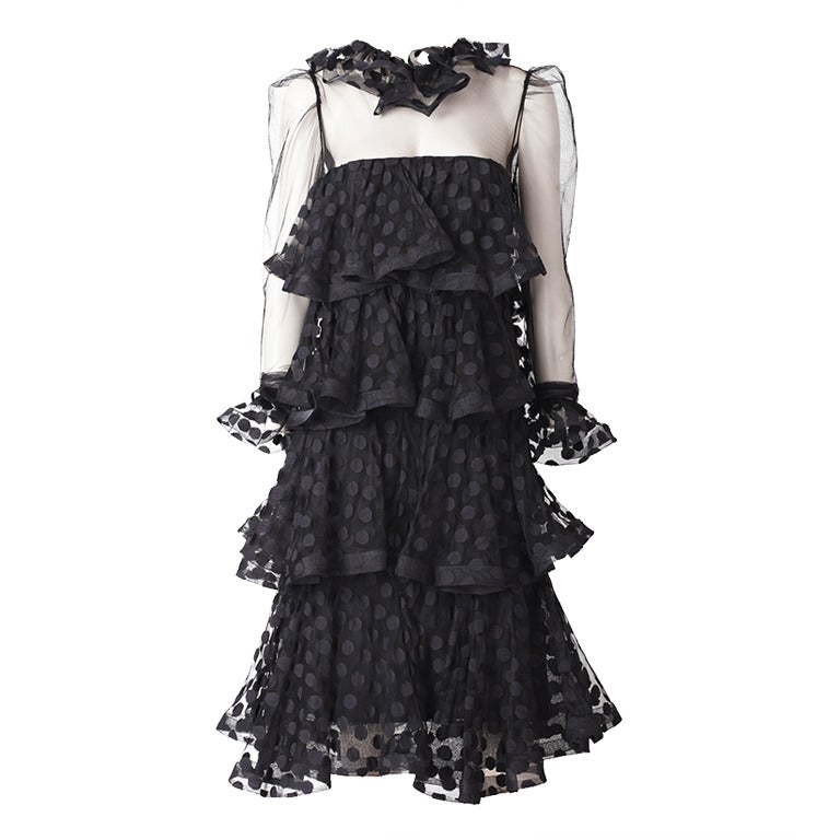 Scassi Tiered Cocktail Dress at 1stDibs