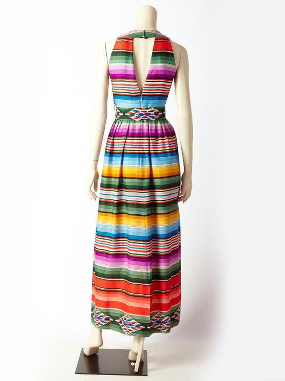 Traina Serape Print Halter Dress at 1stDibs | serape print dress ...