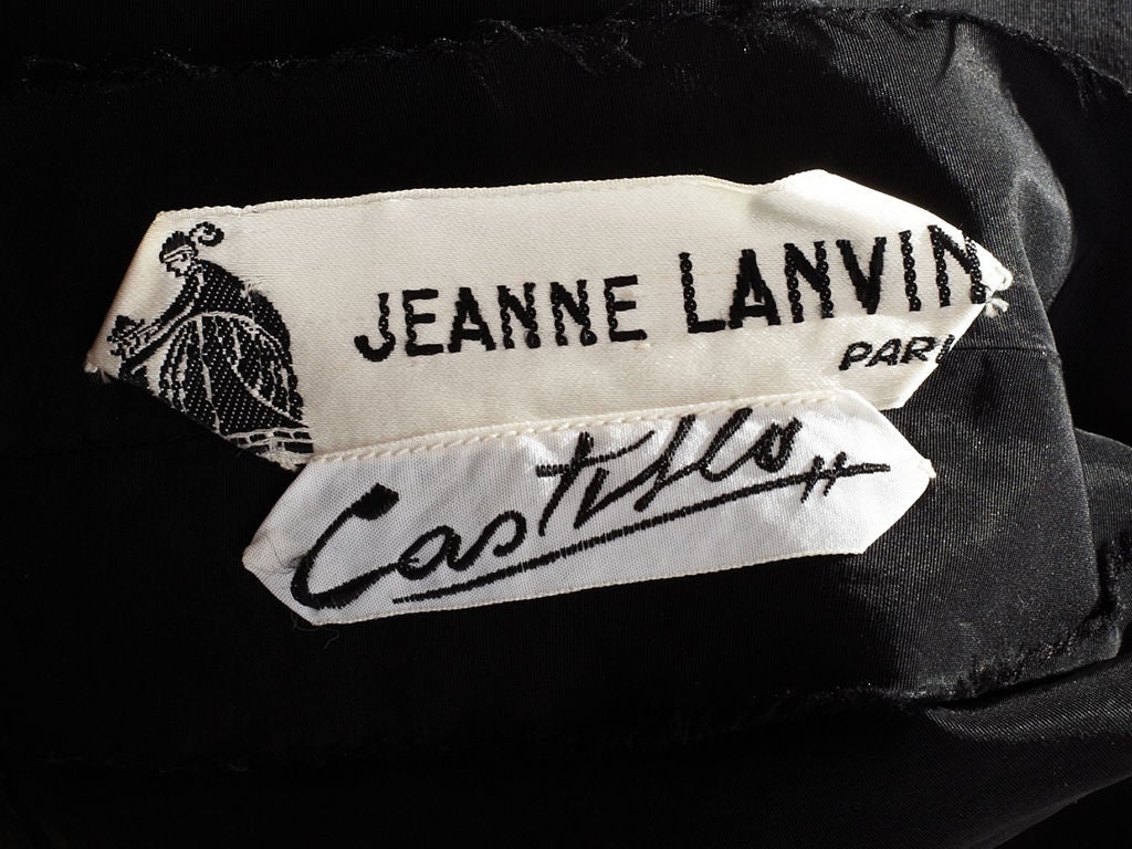 Lanvin Castillo Embroidered Velvet Dress at 1stDibs