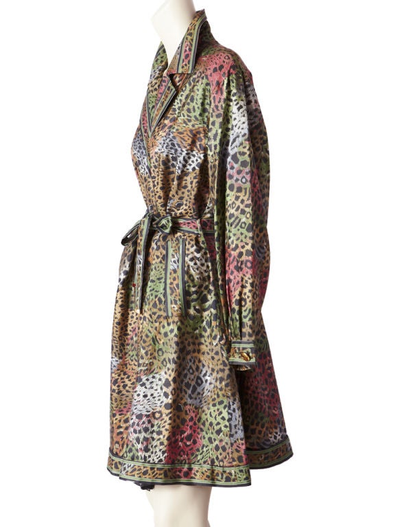 Leonard Animal Print Trench at 1stDibs