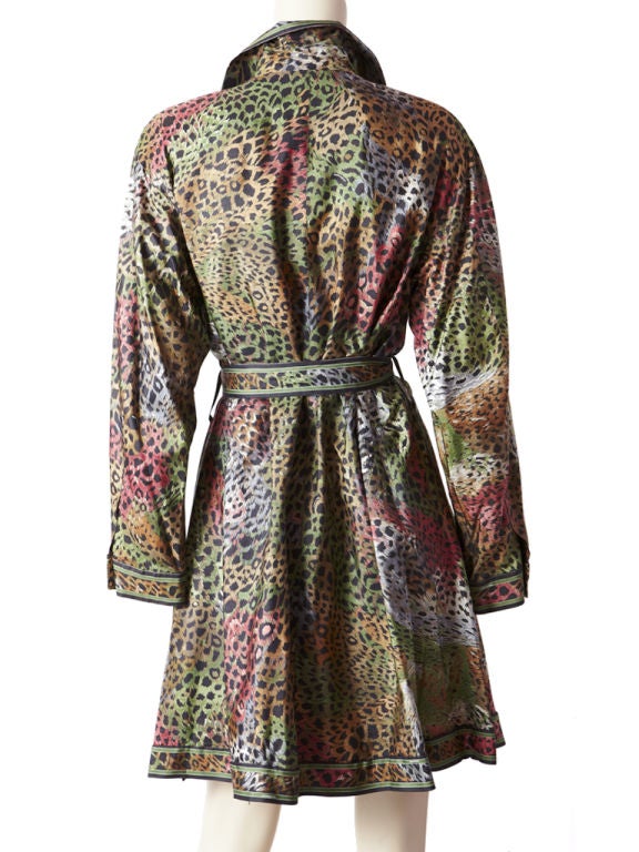 Leonard Animal Print Trench at 1stDibs