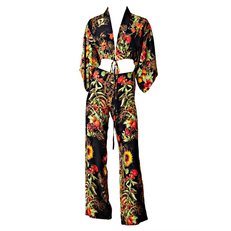 Gautier Floral Print Ensemble at 1stDibs