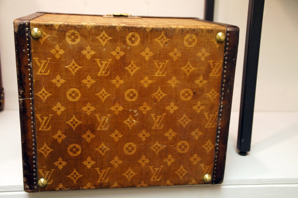 Incredibly rare Antique Louis Vuitton Top Hat Box Mini Cube Trunk Circa ...