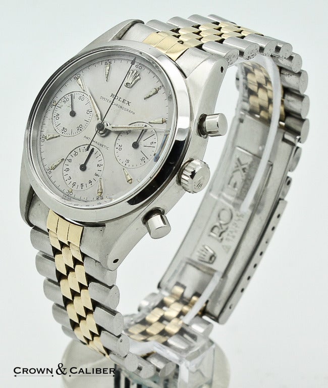 ROLEX 6234 PRE-DAYTONA SS/ 18K MANUAL-Winding CHRONOGRAPH at 1stDibs