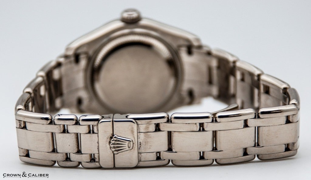 Rolex Lady's White Gold Datejust Pearlmaster Wristwatch Ref 80319 at ...