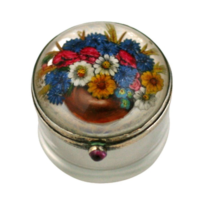 Essex Crystal Rock Crystal Rouge Pot at 1stDibs