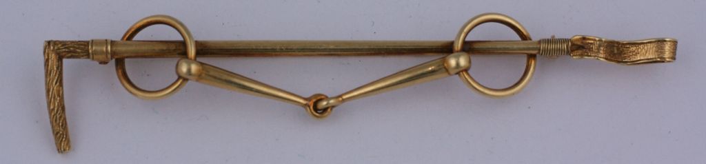 Oversized Victorian 14K Gold Riding Crop at 1stDibs