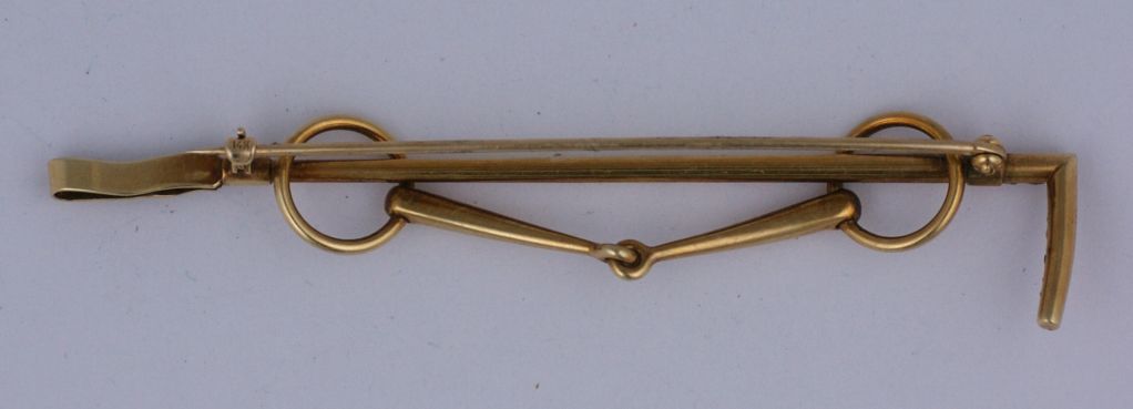 Oversized Victorian 14K Gold Riding Crop at 1stDibs
